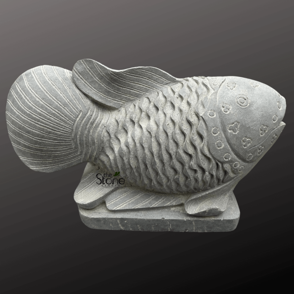 Stone Fish Statue 2ft: Buy Best Garden Idol - The Stone Studio
