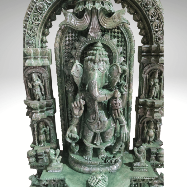 Green Ganesha Statue 2.5ft: Buy Best Ganapathi - The Stone Studio