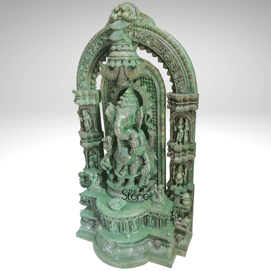 Green Ganesha Statue 2.5ft: Buy Best Ganapathi - The Stone Studio