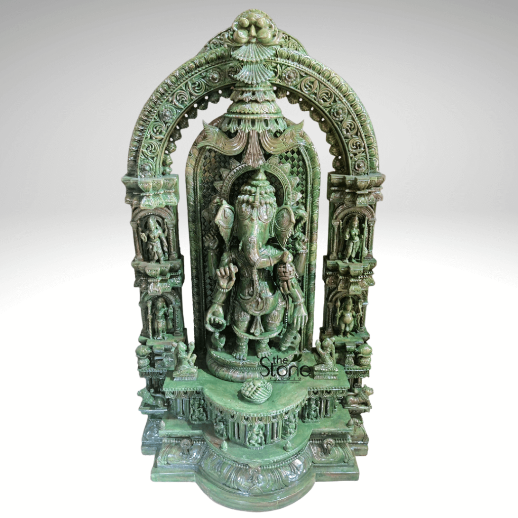 Green Ganesha Statue 2.5ft: Buy Best Ganapathi - The Stone Studio