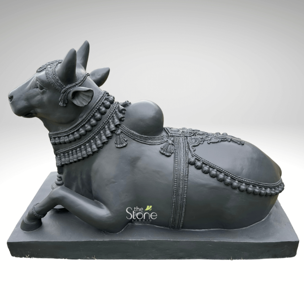 Big Black Nandi Statue 4.5ft: Buy Best Idol - The Stone Studio