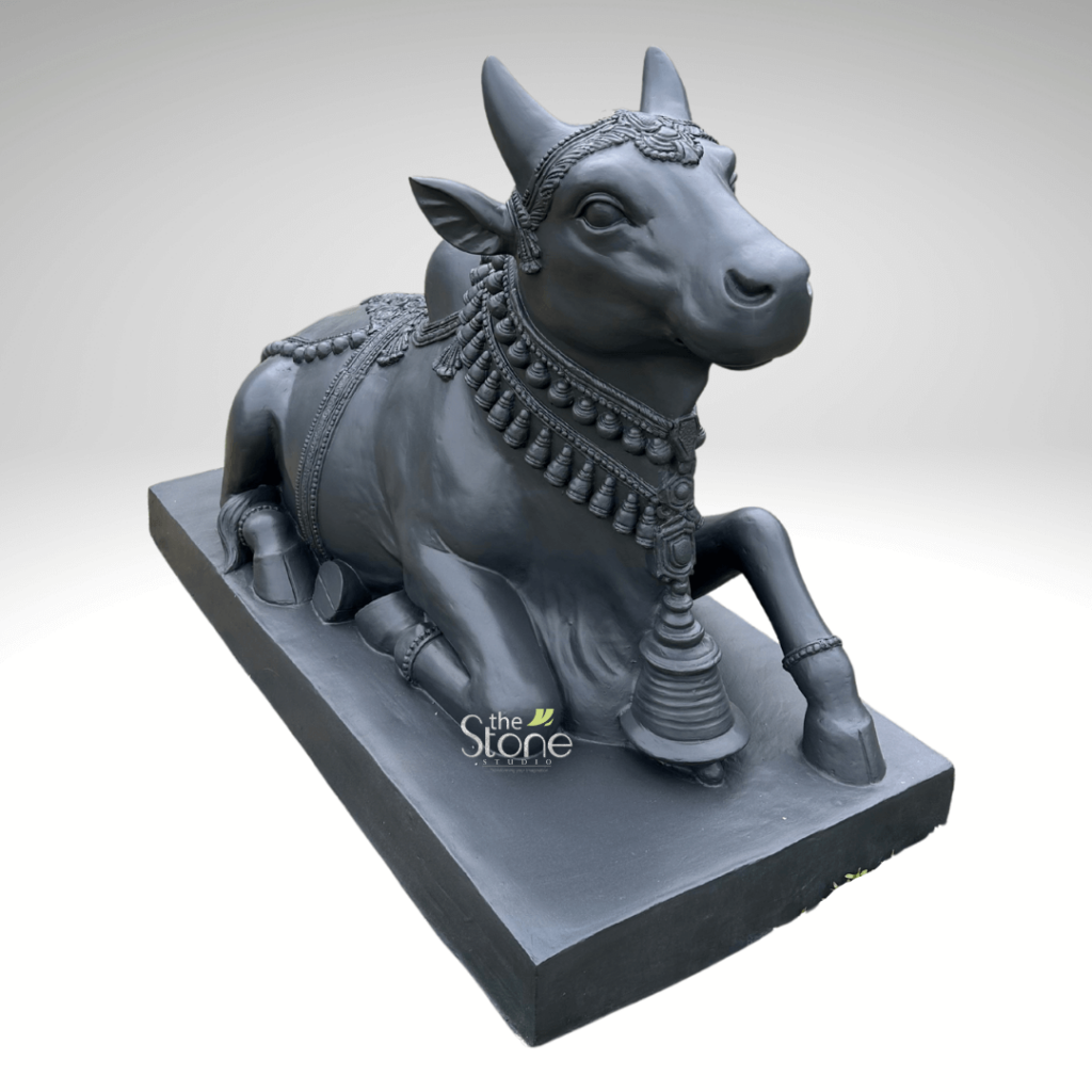 Big Black Nandi Statue 4.5ft: Buy Best Idol - The Stone Studio