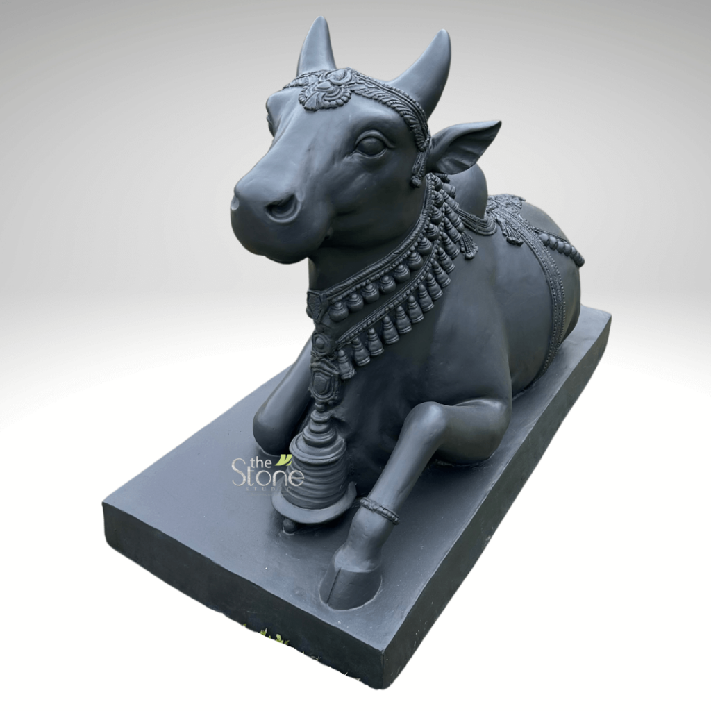 Big Black Nandi Statue 4.5ft: Buy Best Idol - The Stone Studio
