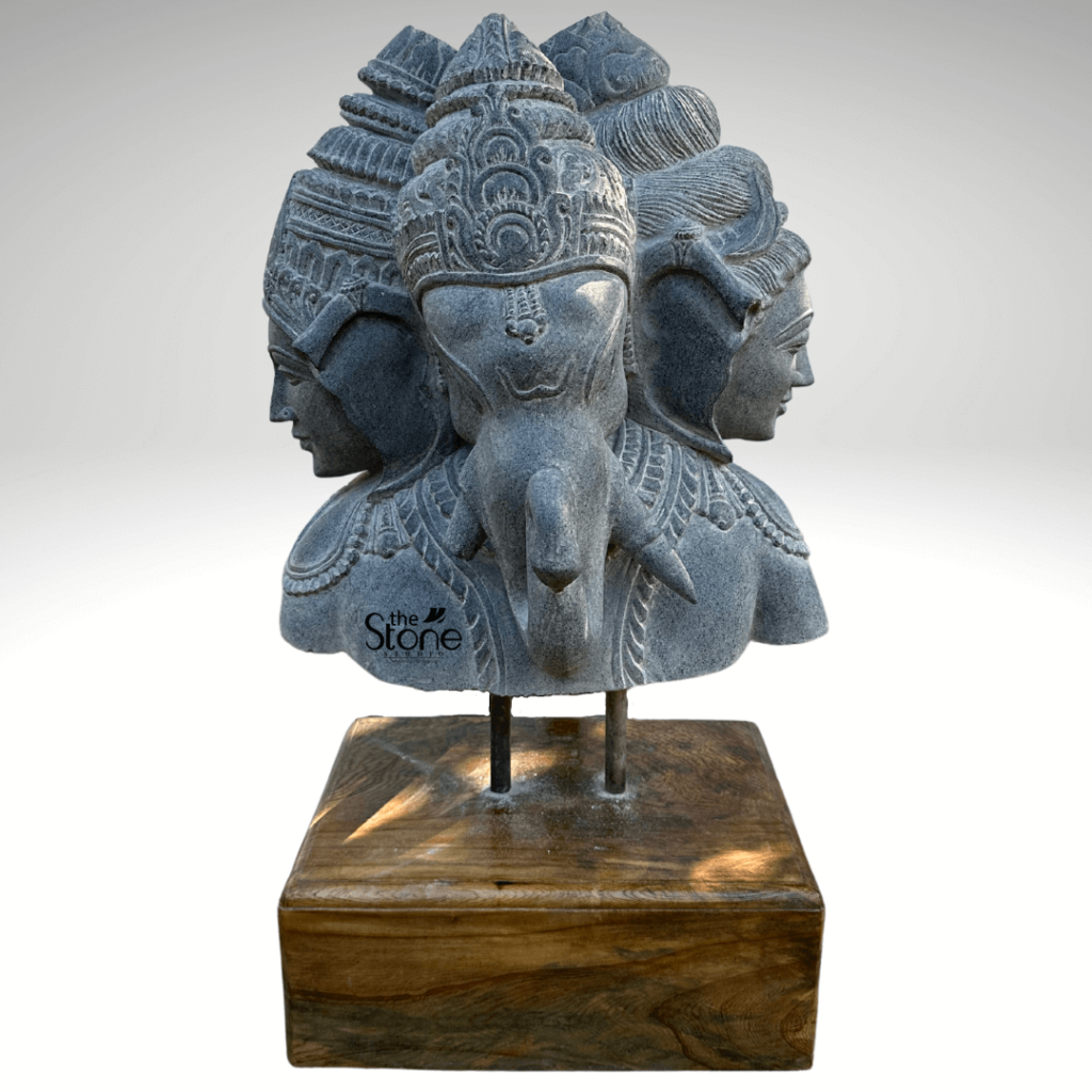 Shiv Parvati Ganesh Murti 30": Buy Best Art - The Stone Studio