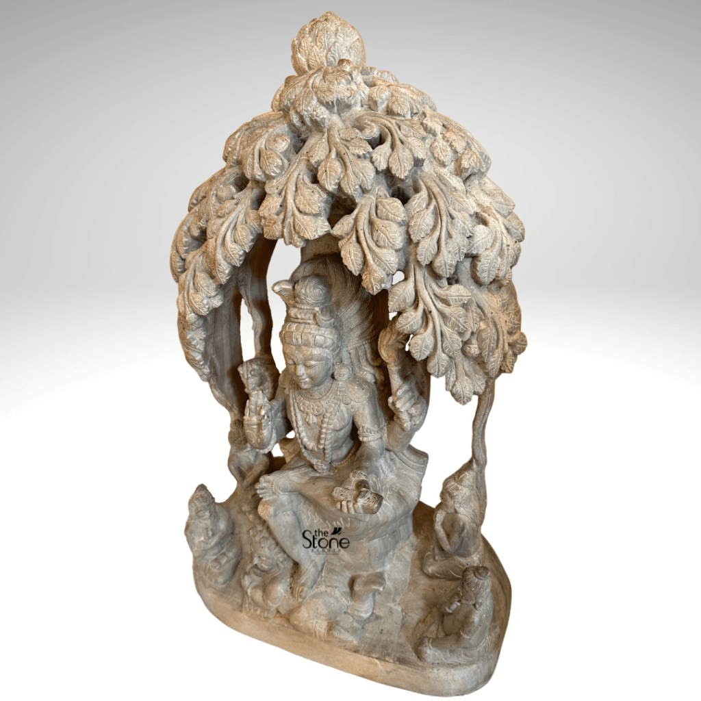 Sitting Shiva Statue 2ft Dakshinamurti - The Stone Studio