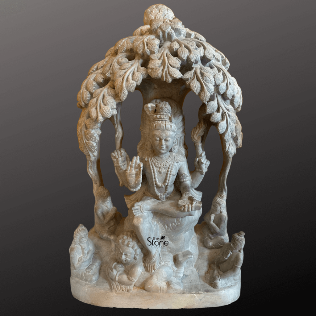 Sitting Shiva Statue 2ft Dakshinamurti - The Stone Studio