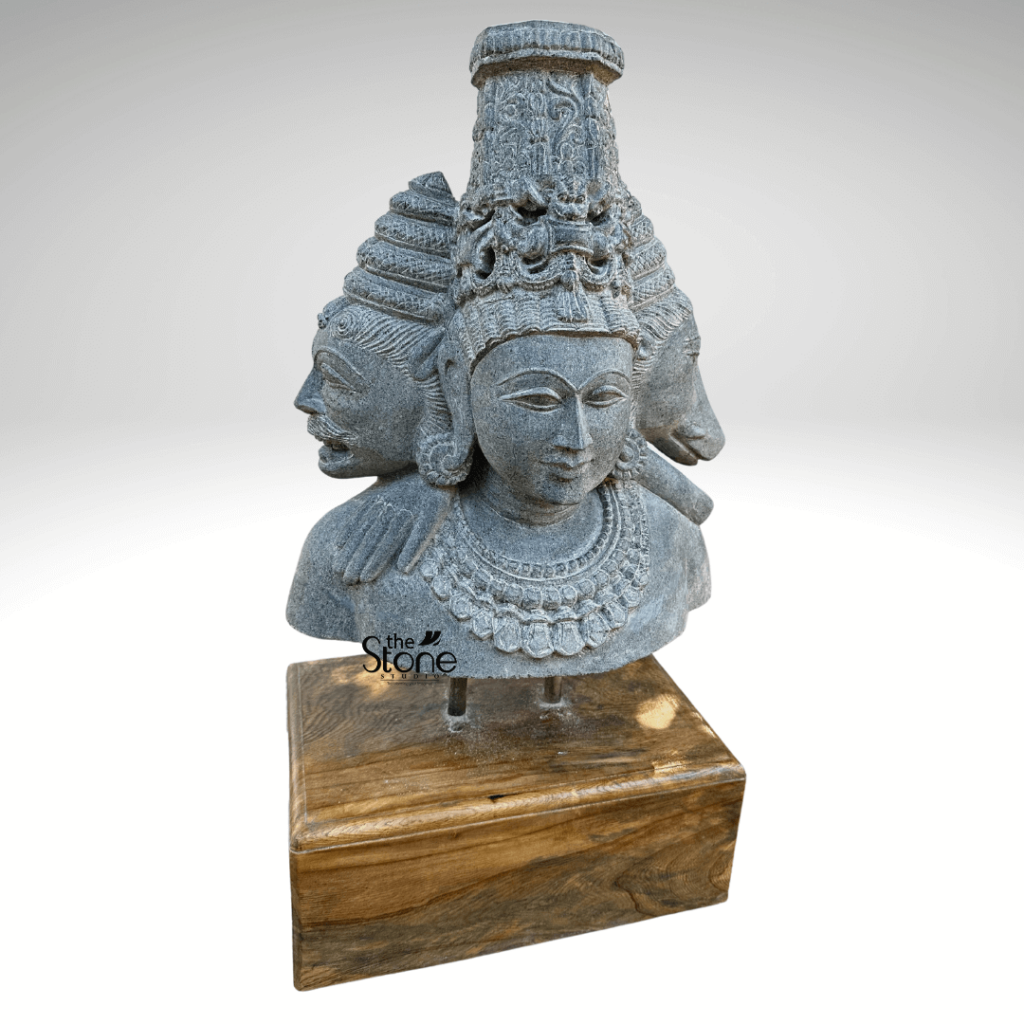Three Headed Vishnu Statue 30": Buy Best Idol - The Stone Studio