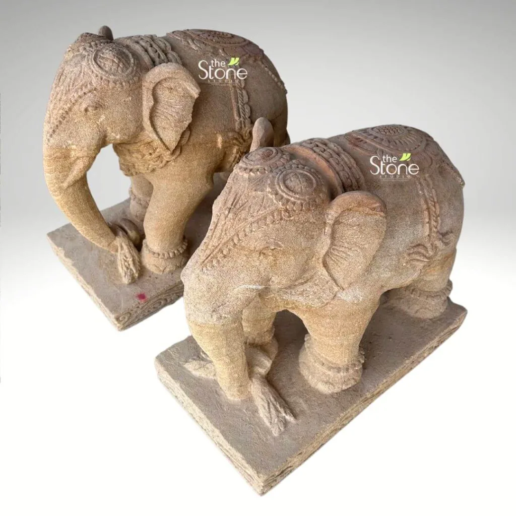Antique Stone Elephant Statue 18": Buy Best - The Stone Studio