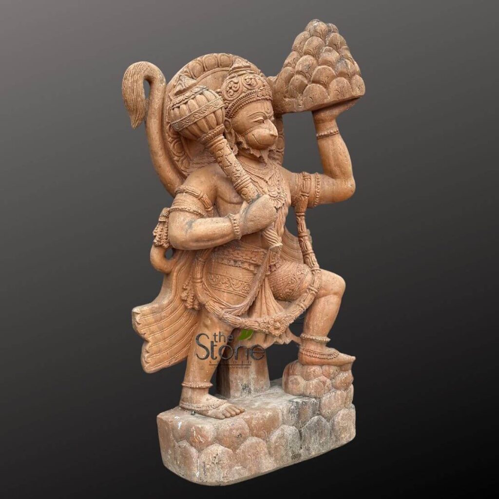 Anjaneya swamy statue 4ft: Buy Best Hanuman - The Stone Studio
