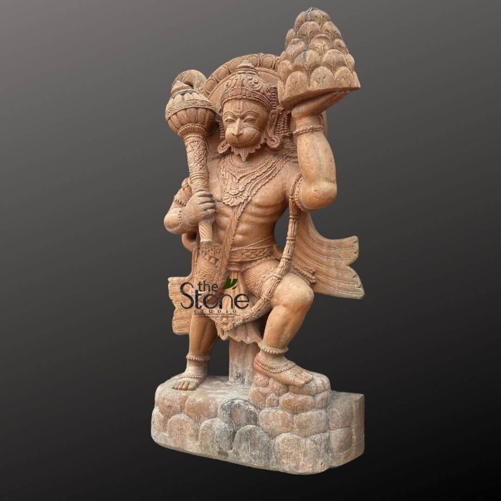 Anjaneya swamy statue 4ft: Buy Best Hanuman - The Stone Studio