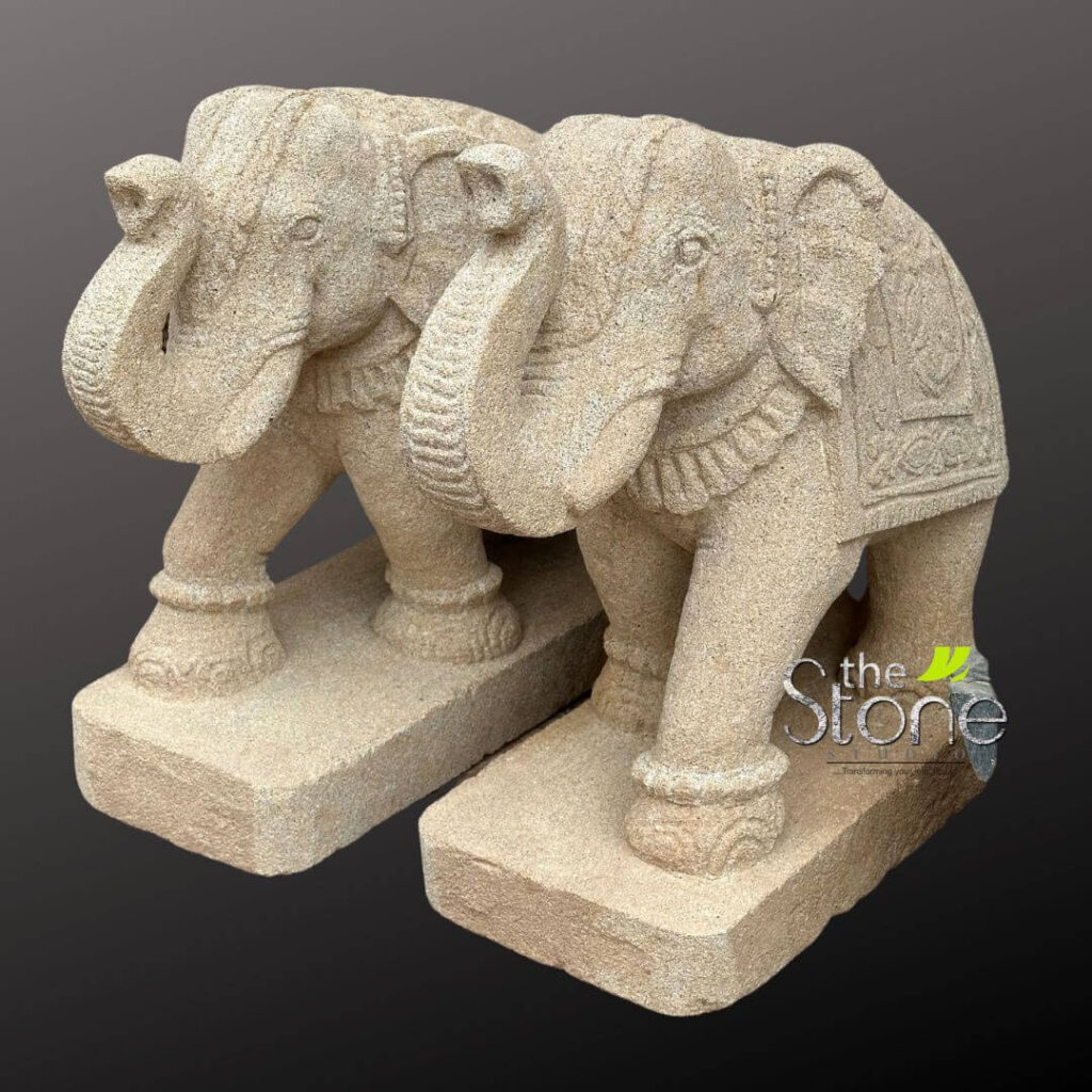 Buy Elephant statues for Garden Decor 1.5ft - The Stone Studio