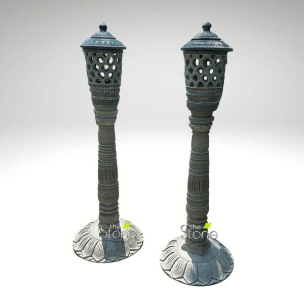 Stone Lamps 3ft: Buy Handcarved Garden Decor - The Stone Studio