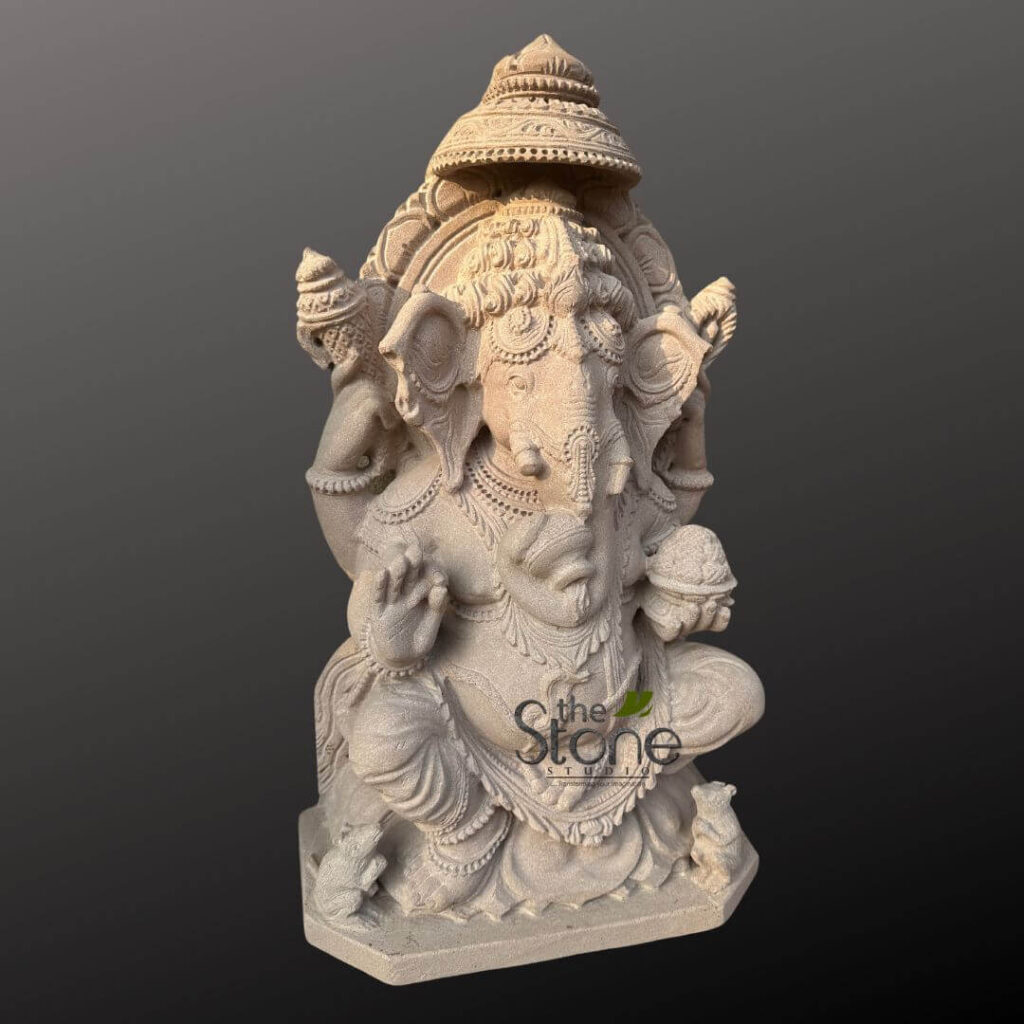 Ganapati Statue 2.5ft: Buy Best Carved Idol - The Stone Studio