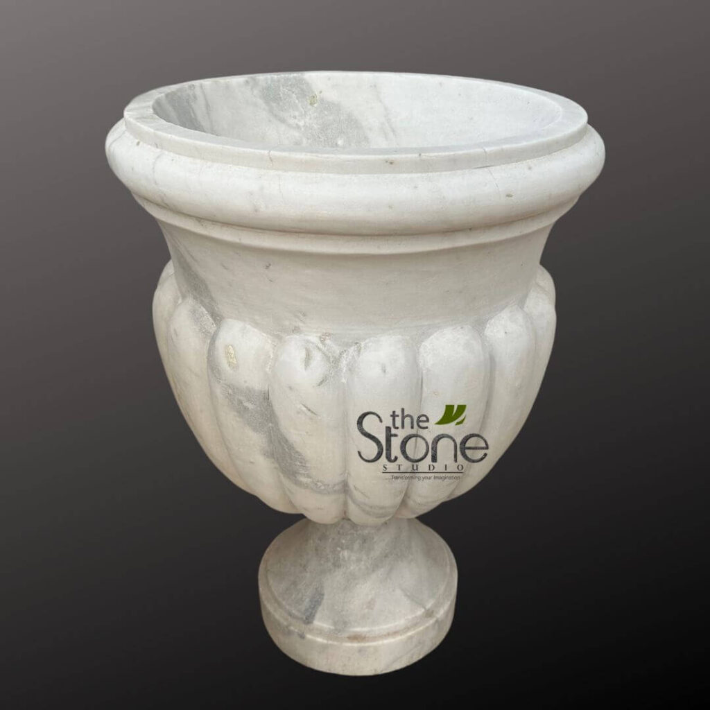 Marble Planter 30": Buy Best Garden Decor - The Stone Studio
