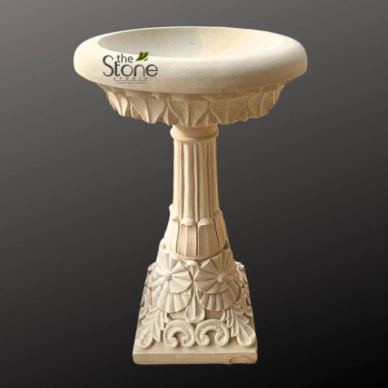 Modern Bird Bath For Home Gardens - The Stone Studio
