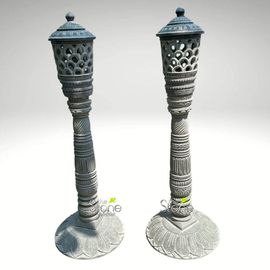 Stone Lamps 3ft: Buy Handcarved Garden Decor - The Stone Studio
