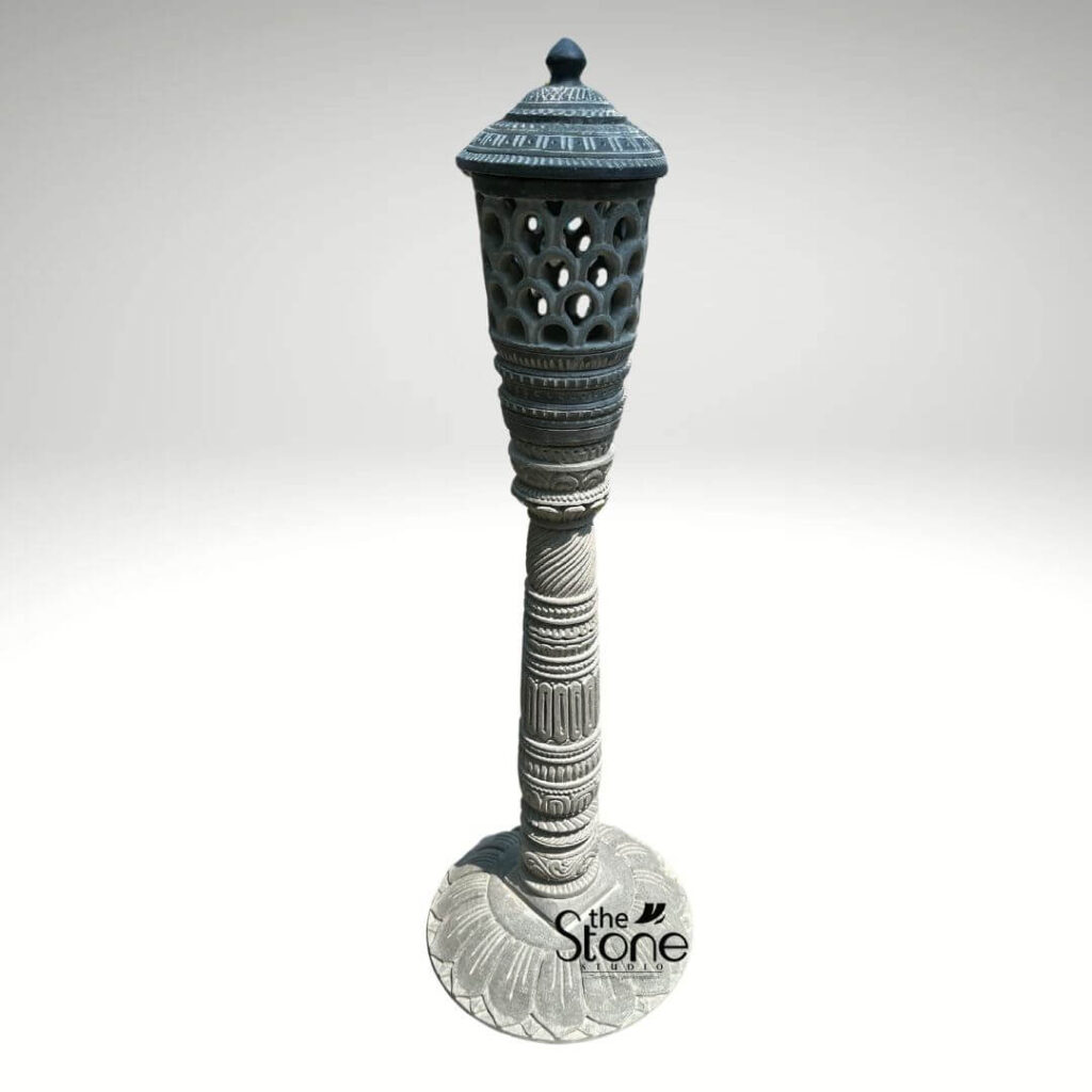 Stone Lamps 3ft: Buy Handcarved Garden Decor - The Stone Studio