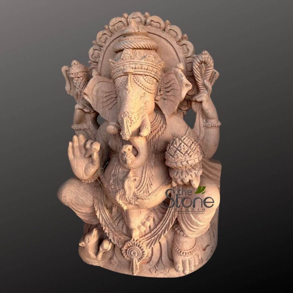Stone Ganesha Sculpture 2.5ft: Buy Best Artwork - The Stone Studio