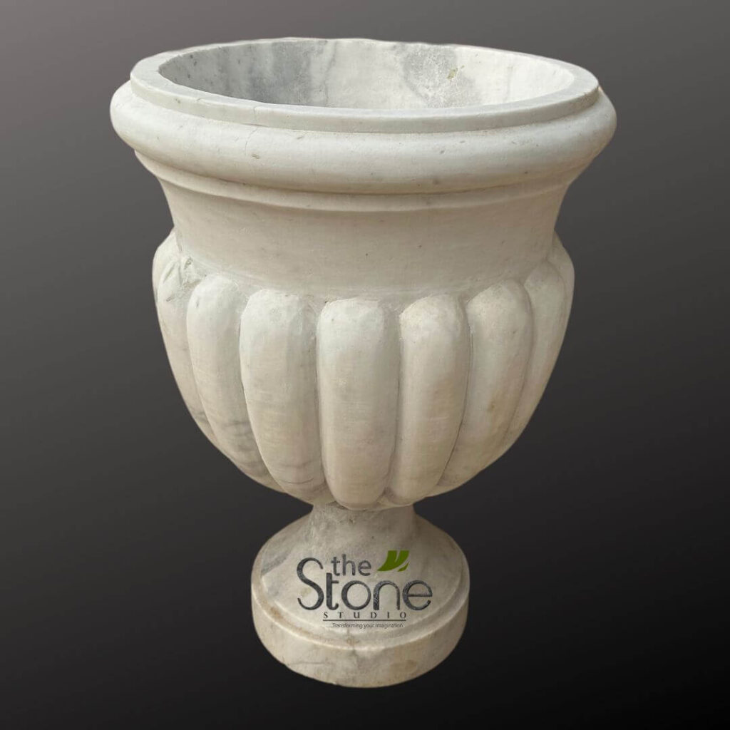 Marble Planter 30": Buy Best Garden Decor - The Stone Studio