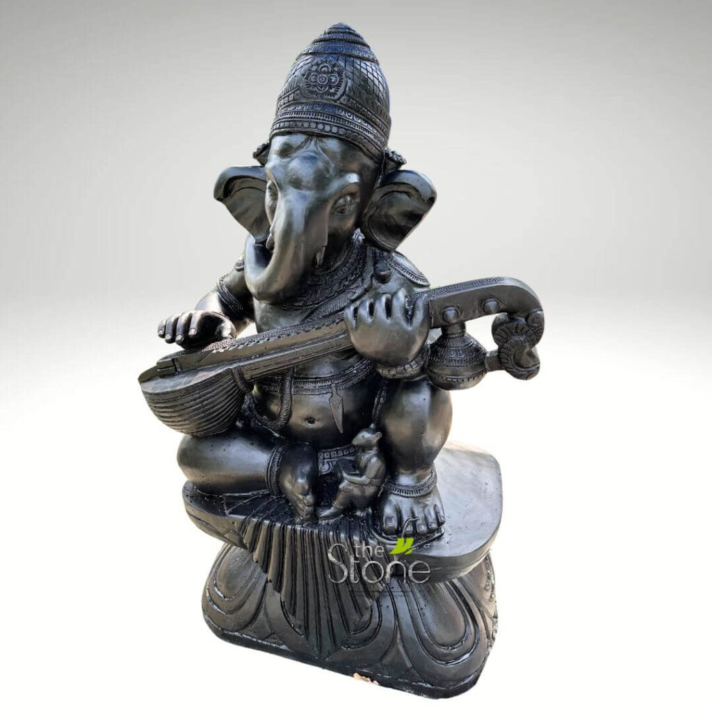 Ganesha Playing Sitar Statue 5ft:Buy Best Art - The Stone Studio