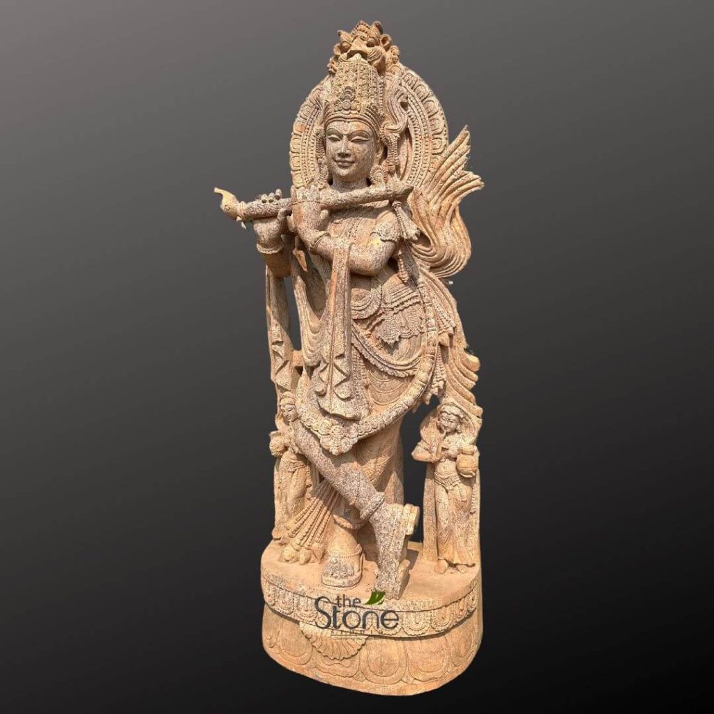 Stone Krishna Idol 6ft: Buy Best Lord Krishna - The Stone Studio