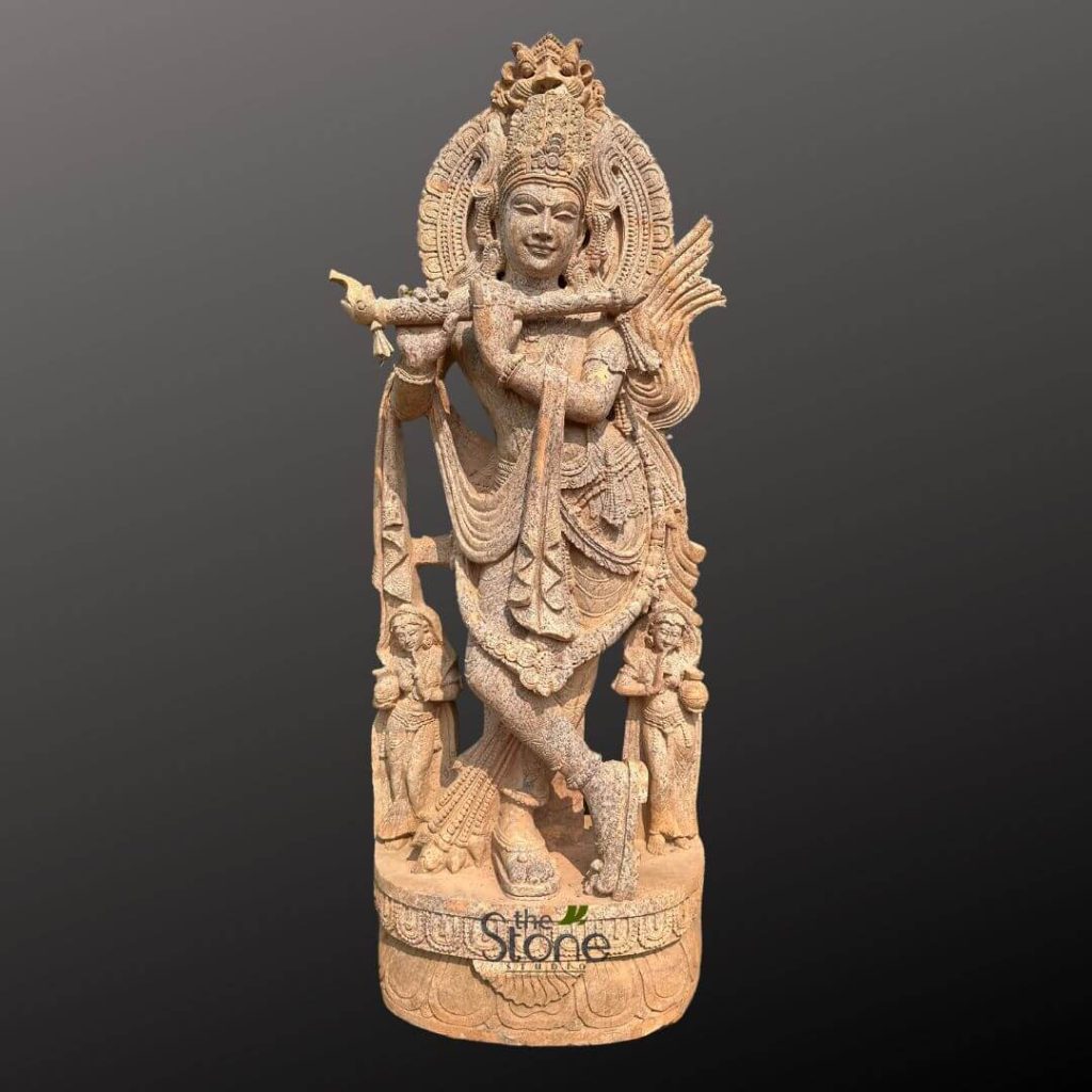Stone Krishna Idol 6ft: Buy Best Lord Krishna - The Stone Studio