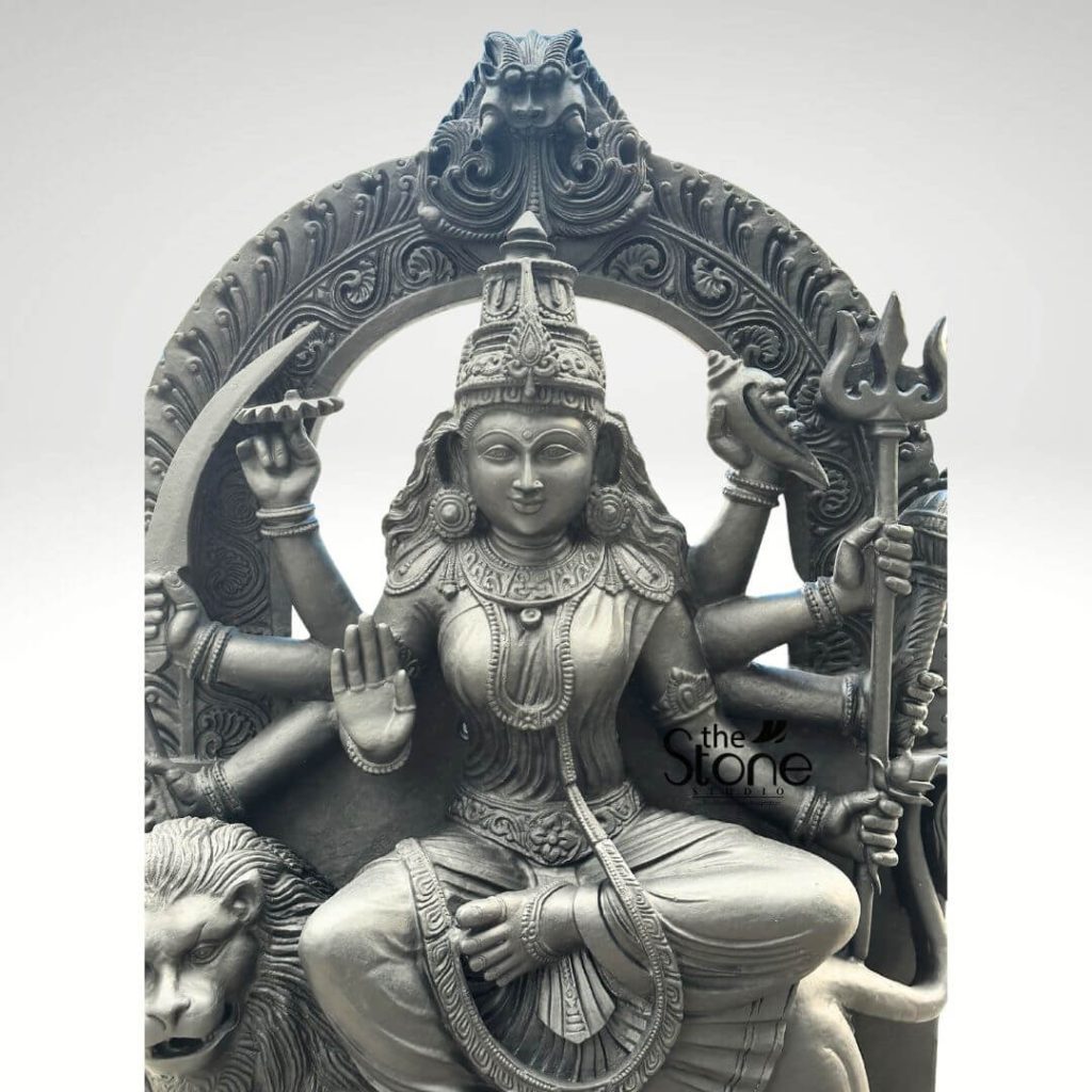 Durga Devi Statue 43": Buy Best Carved Idol - The Stone Studio