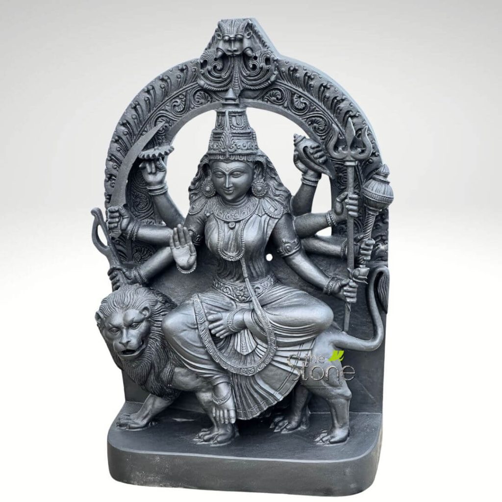 Durga Devi Statue 43": Buy Best Carved Idol - The Stone Studio