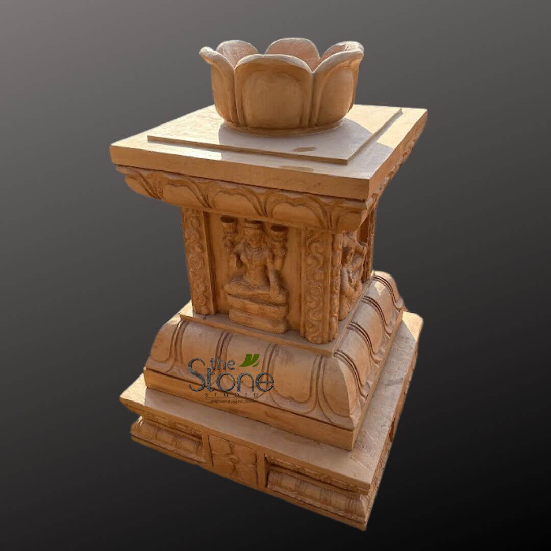 Tulsi Planter 45": Buy Best Tulsi Stone Pot - The Stone Studio