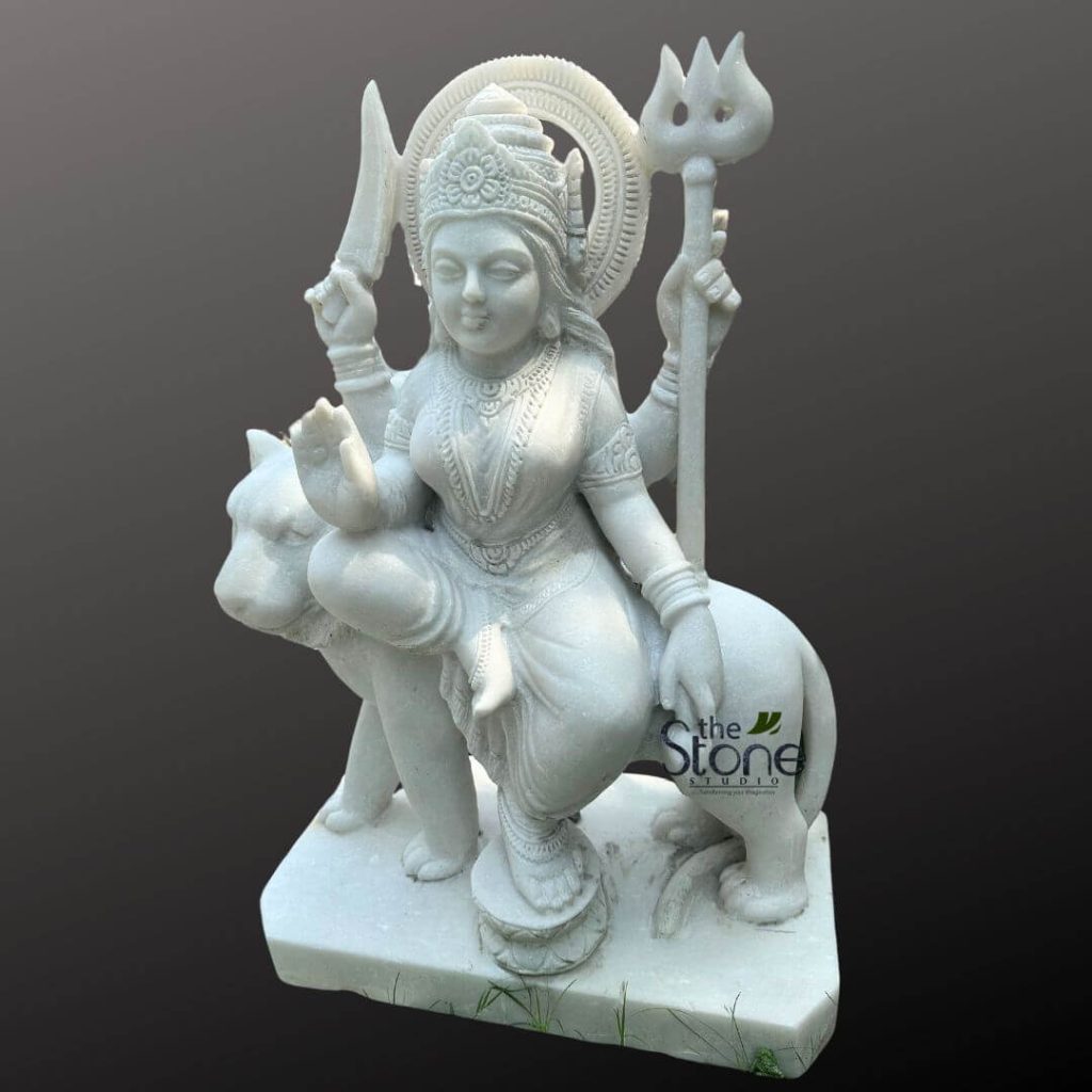 Durga Maa Marble Murti 2.5ft: Buy Best Idol - The Stone Studio