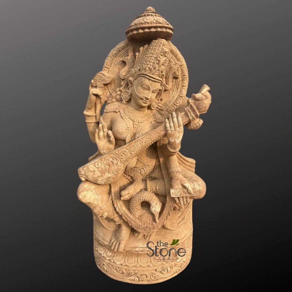 Maa Saraswati Statues: Buy Best Idols - The Stone Studio