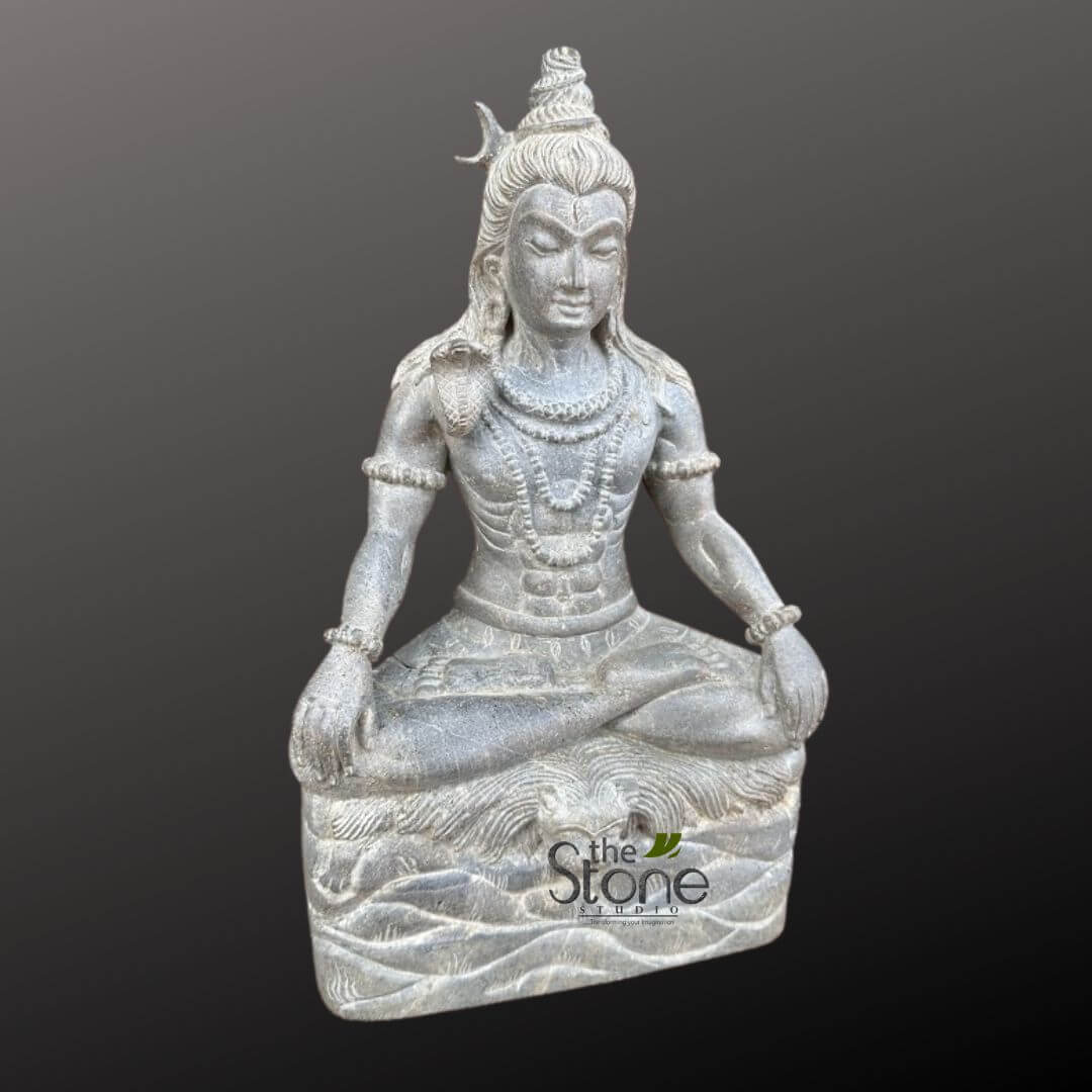 1 feet Shiva Stone Statue: Buy Best Now - The Stone Studio