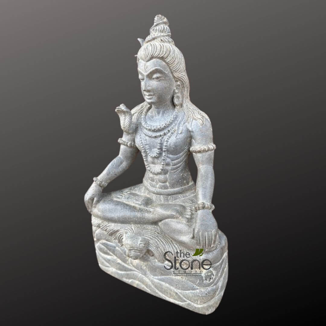 1 feet Shiva Stone Statue: Buy Best Now - The Stone Studio