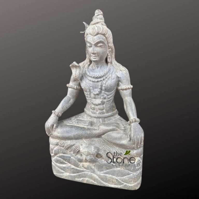 1 feet Shiva Stone Statue: Buy Best Now - The Stone Studio