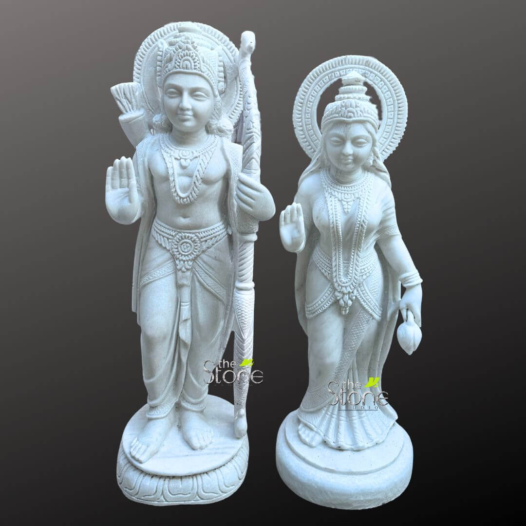 Marble Ram Sita Statue 3ft: Buy Best Idol - The Stone Studio