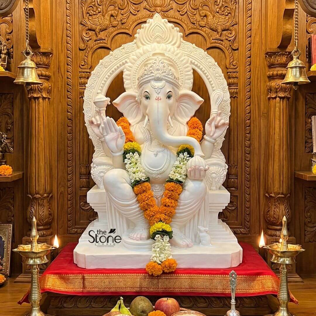 Lord Ganesha Fibre Statue 3 Feet : Buy Best Idol - The Stone Studio