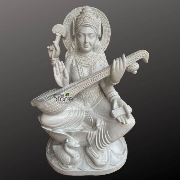 3 feet maa saraswati statue Archives - The Stone Studio