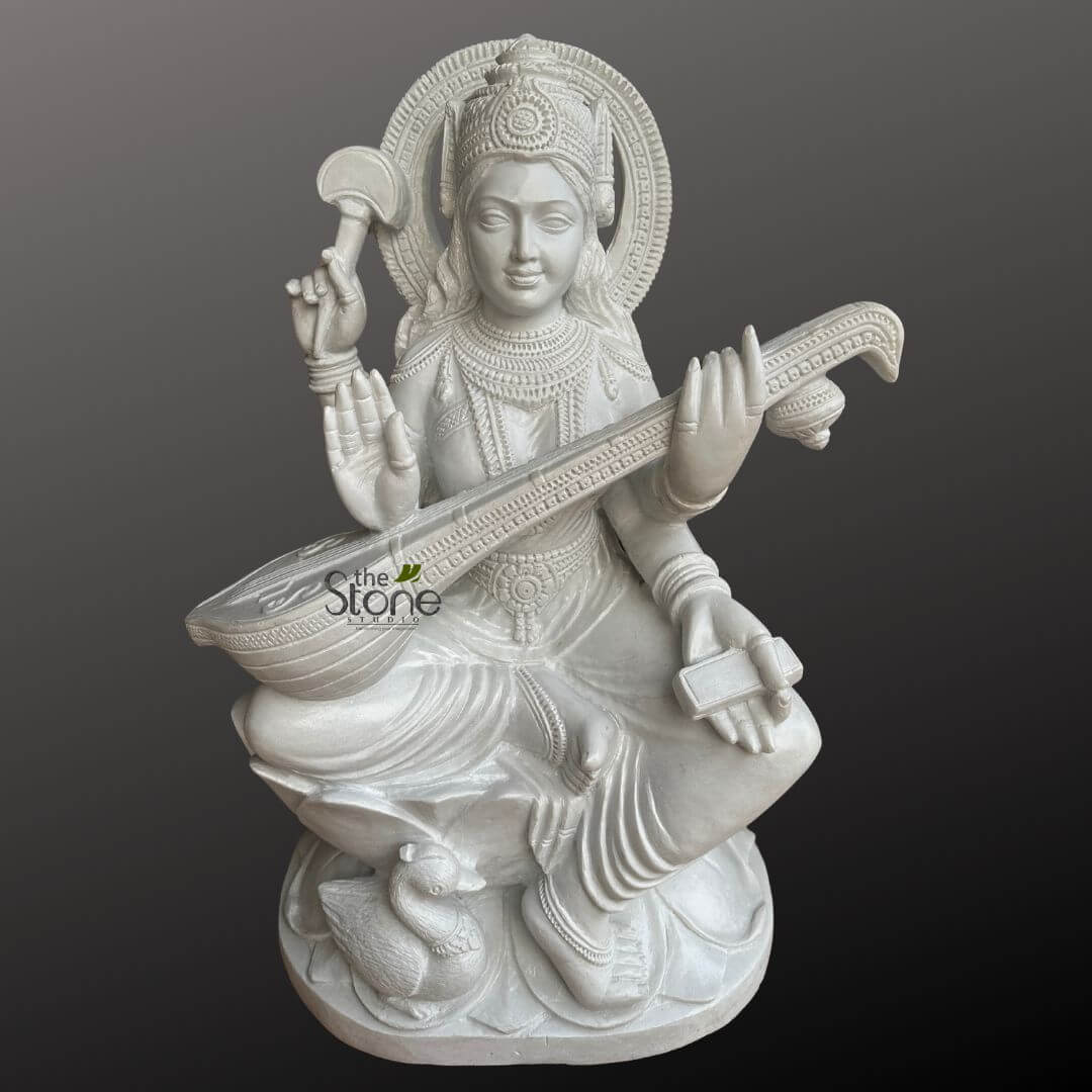 3 feet maa saraswati statue Archives - The Stone Studio