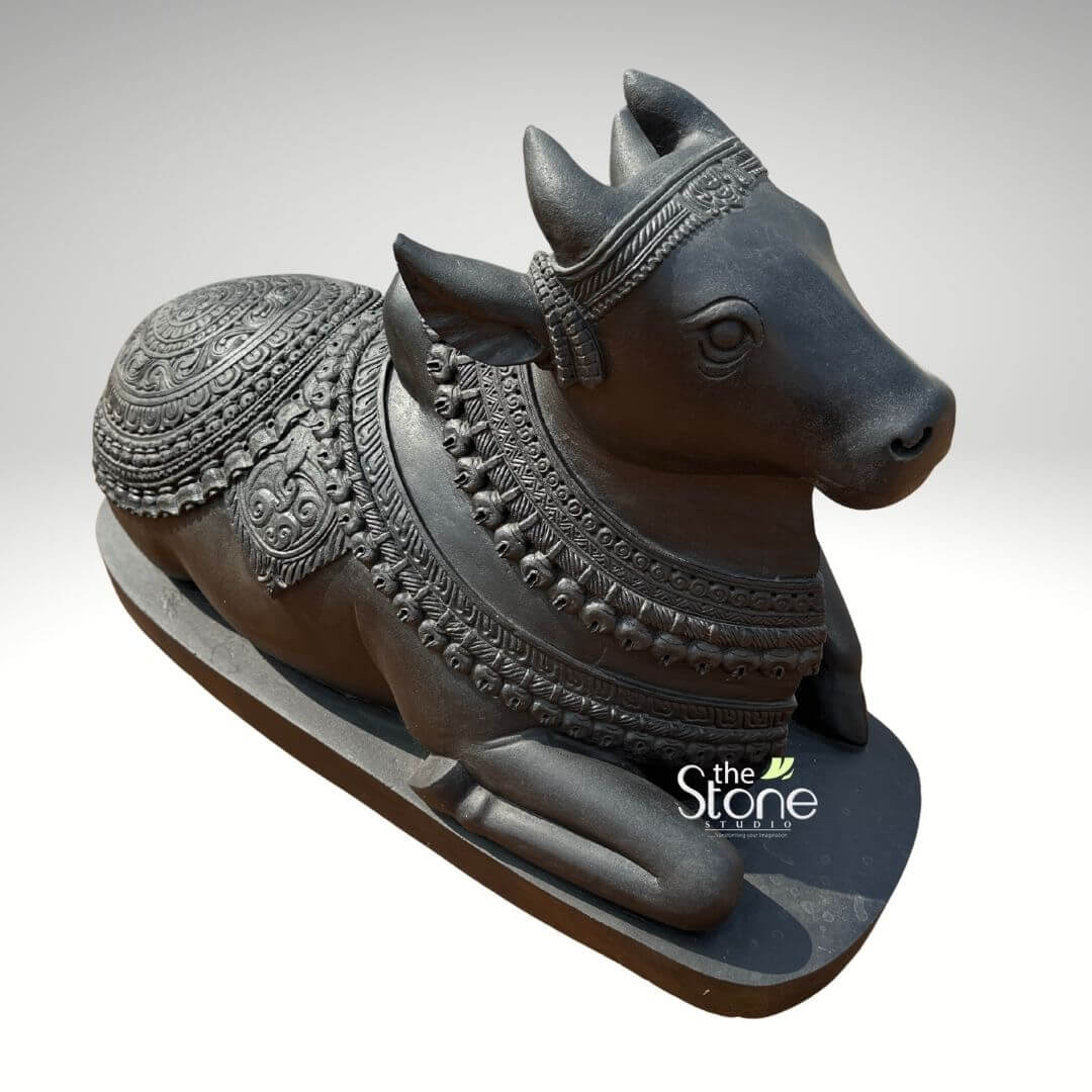 Nandi Statue for Temple 3 Feet: Buy Best Idol - The Stone Studio
