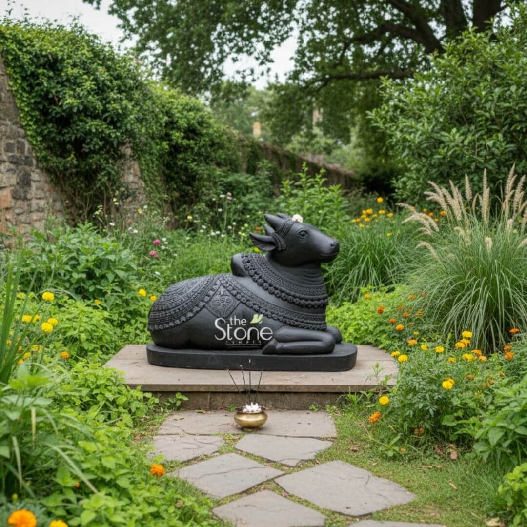 Nandi Statue for Temple 3 Feet: Buy Best Idol - The Stone Studio